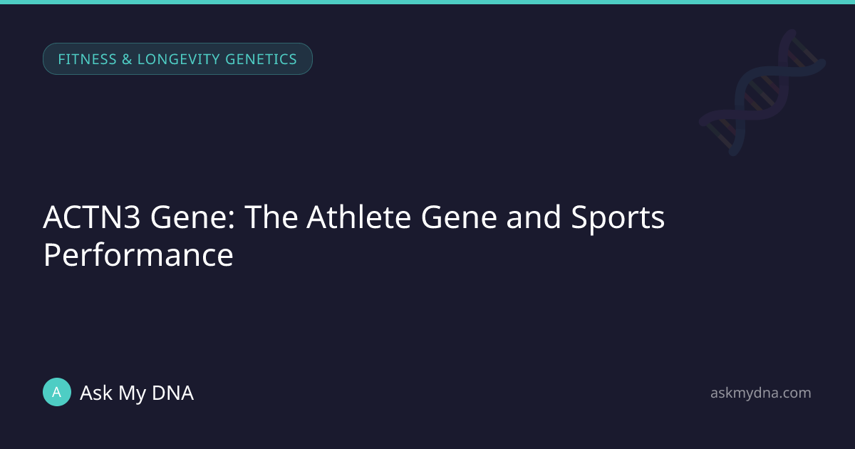 ACTN3 Gene Guide: Athletic Performance, Power vs Endurance