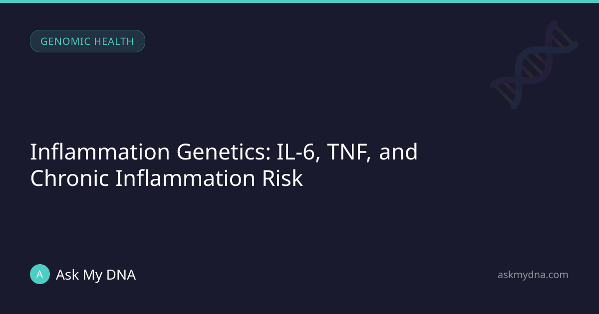 Inflammation Genetics: IL-6 TNF Chronic Risk