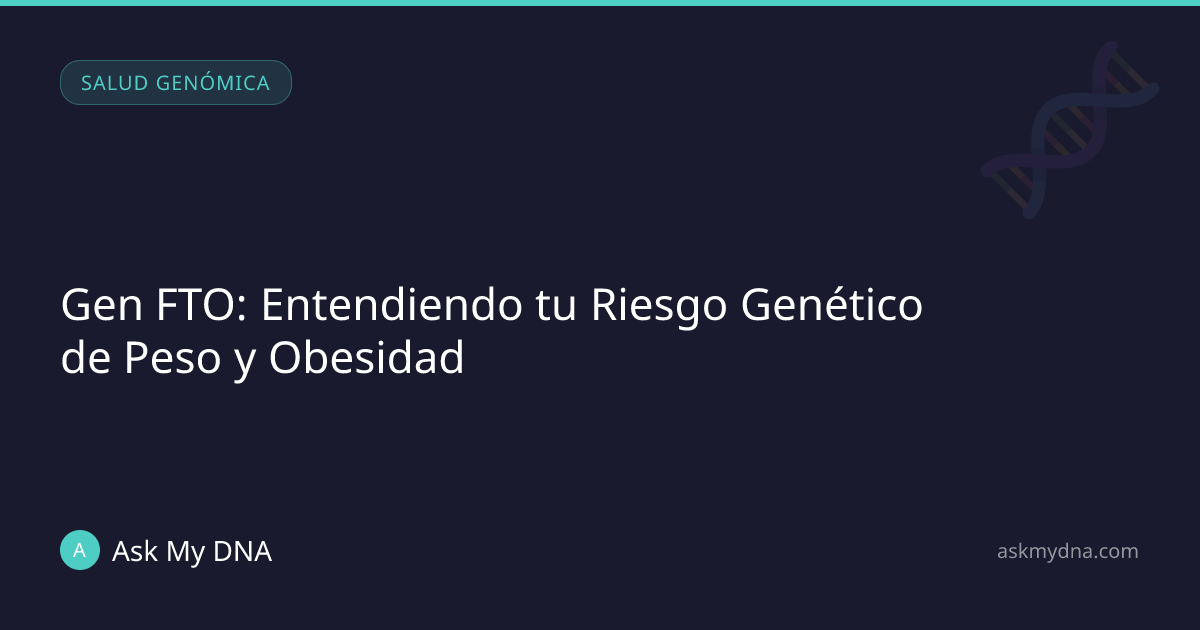 ¿Por qué no puedo bajar de peso? El gen FTO explicado