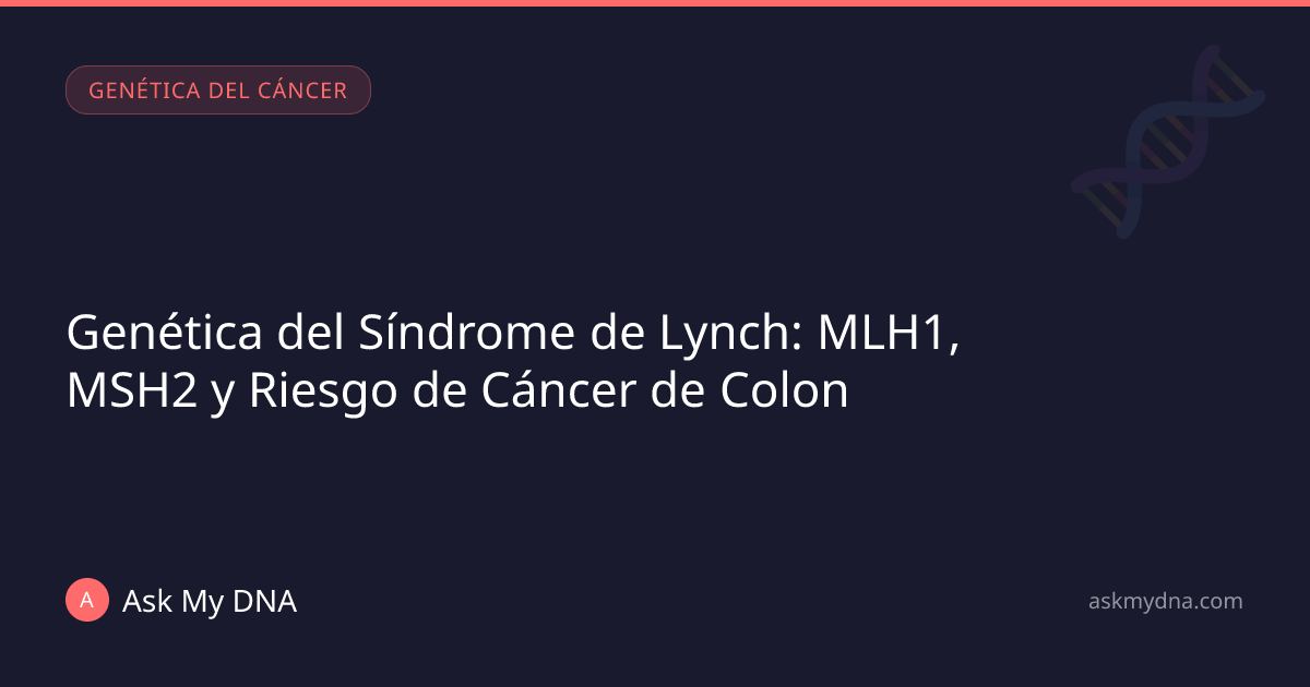 Síndrome Lynch: Cáncer Colon MLH1 MSH2